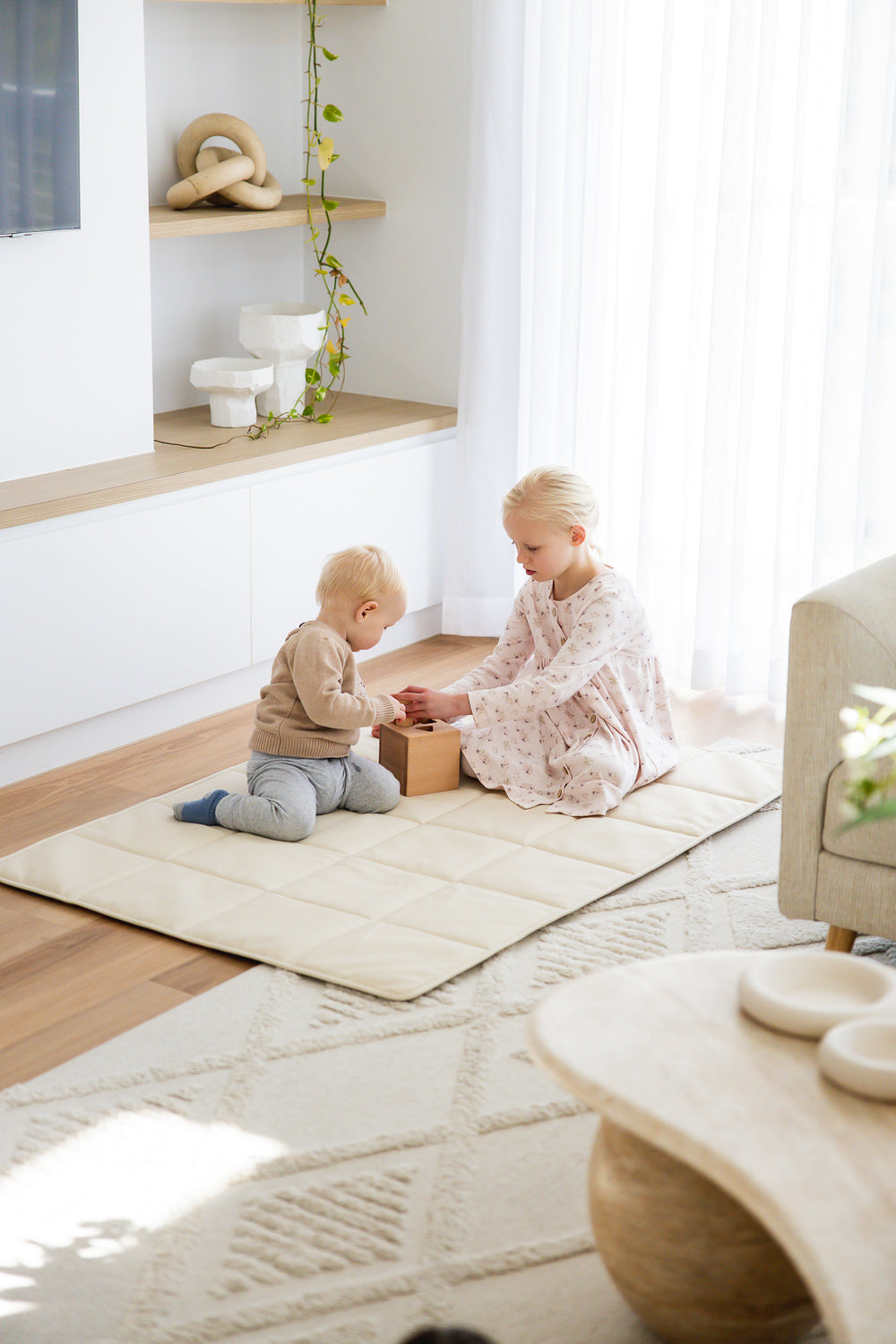 Quilted Play Mat - Ivory